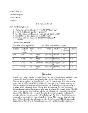 Clayton Edwards BART Farm Report - Clayton Edwards Michelle Majeski ...