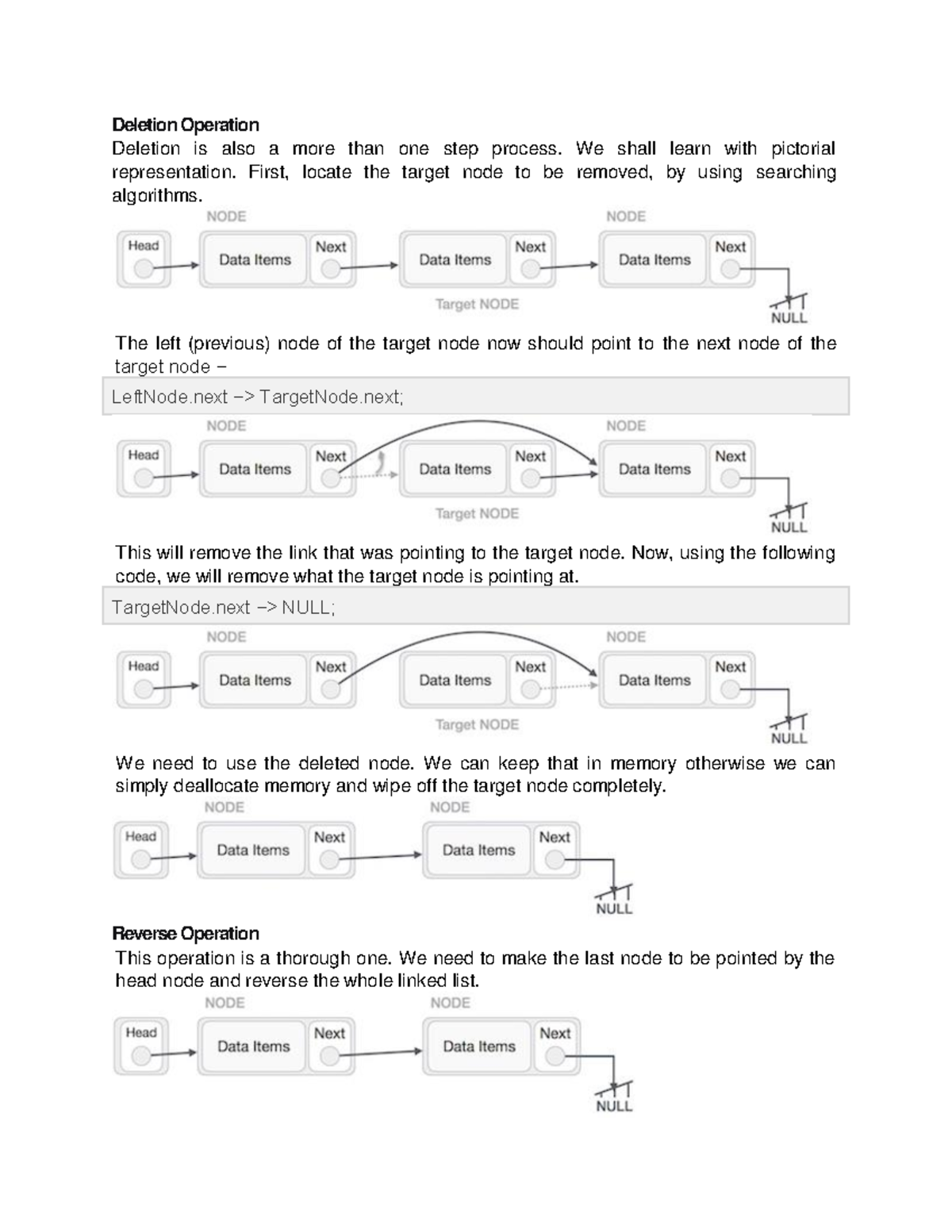 280 Data Structure Complete chapter 4 - Deletion Operation Deletion is ...