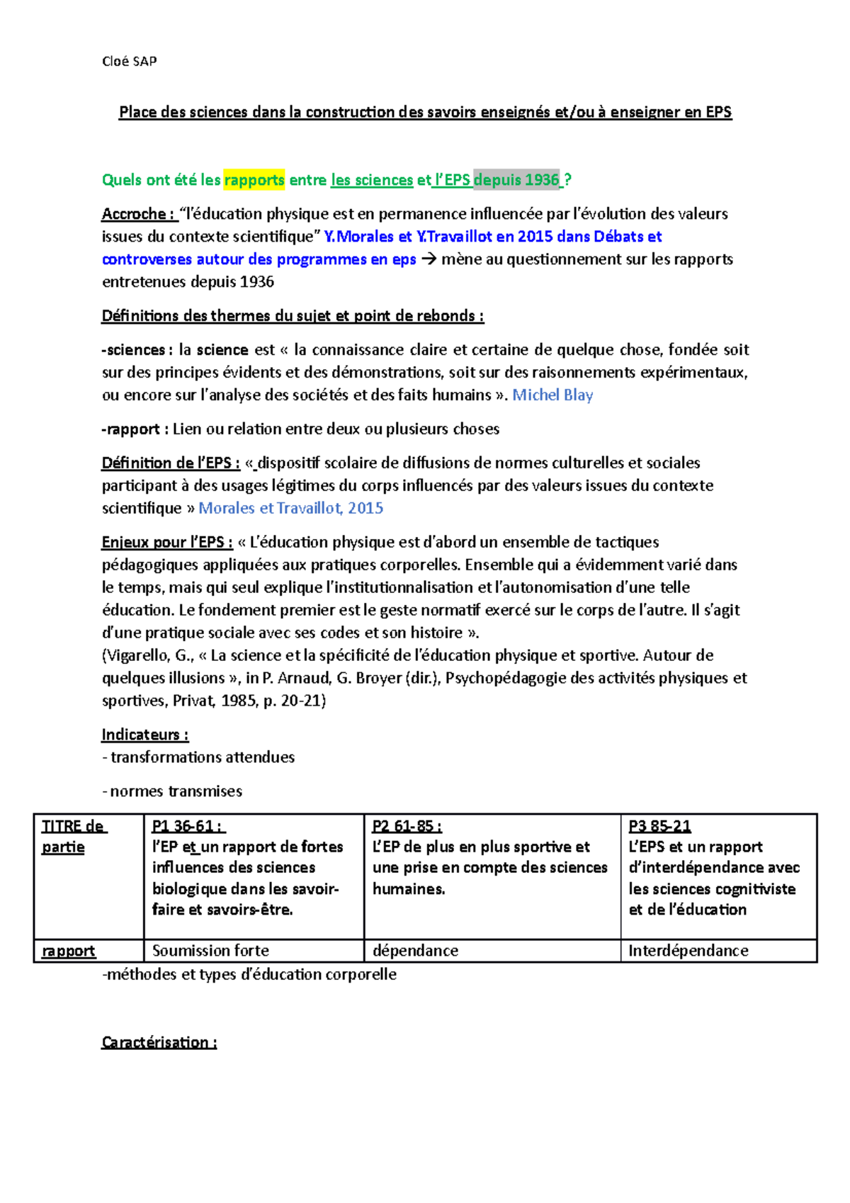 4-fiche place des sciences dans la construction des savoirs enseignés et-ou à enseigner en EPS ...