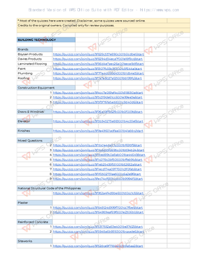 ALE SUMMARIES 2023 - PD 1096 – NATIONAL BUILDING CODE “The provisions ...