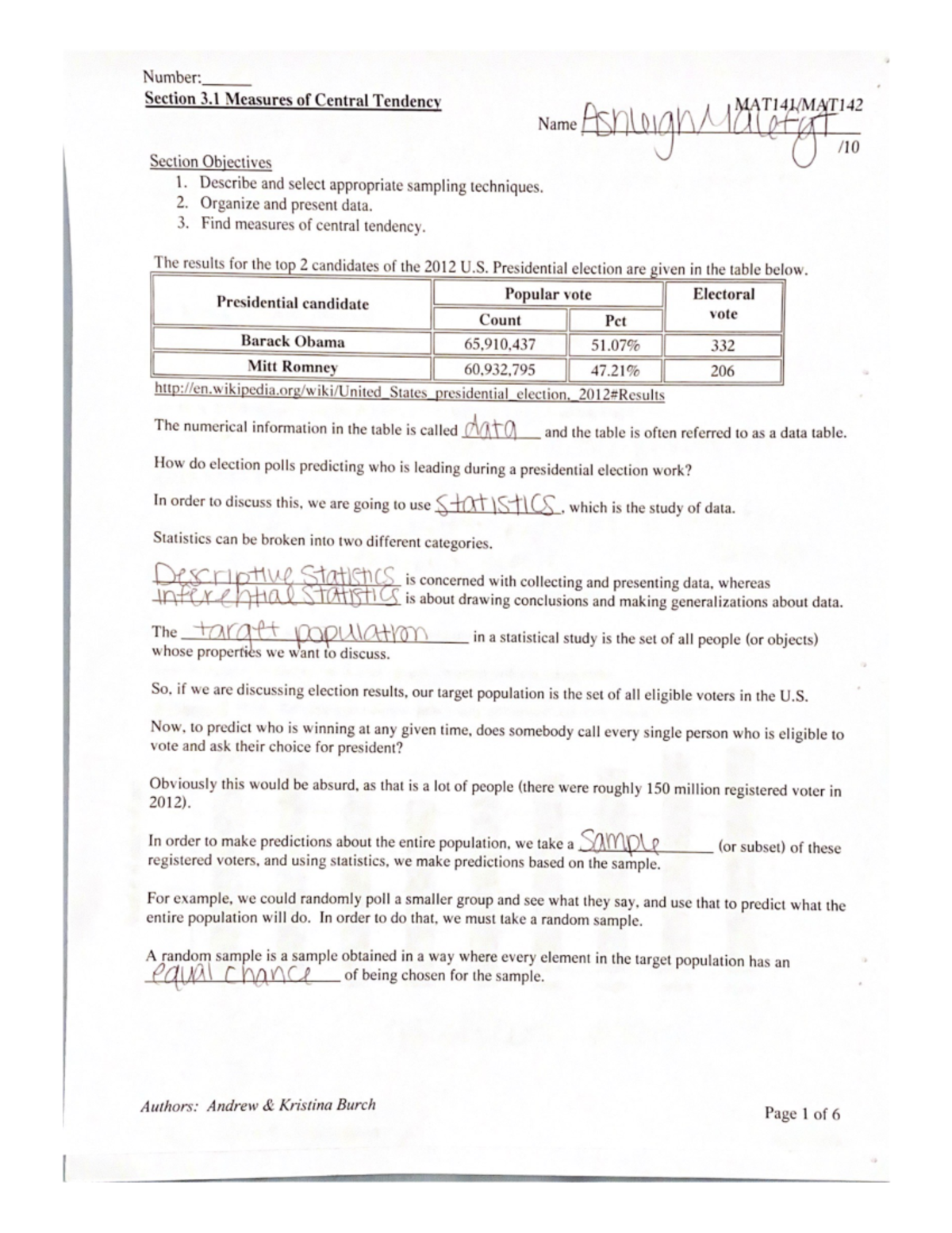 3.1 notes - Measures of Central Tendency - MAT141 - Studocu