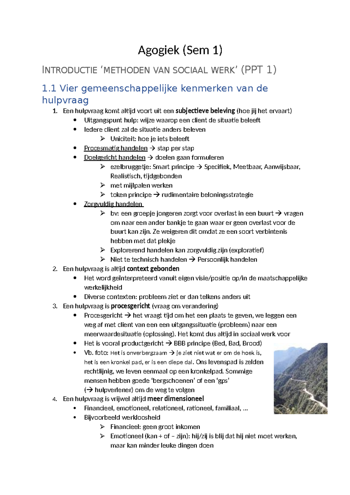 Agogiek Sem 1 - Agogiek (Sem 1) INTRODUCTIE ‘METHODEN VAN SOCIAAL WERK’ (PPT 1) 1 Vier - Studocu