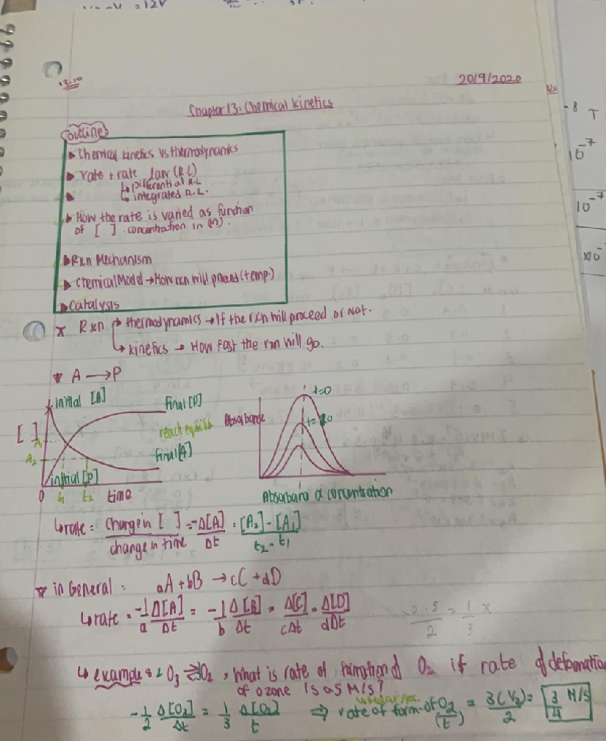Chapter 13 CHEMICAL KINETICS - Chemistry 102 - Studocu