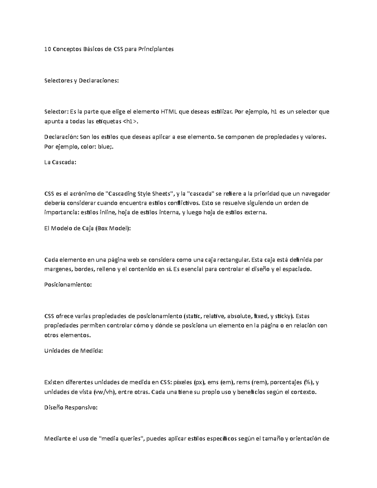 10 conceptos CSS - 10 Conceptos Básicos de CSS para Principiantes ...