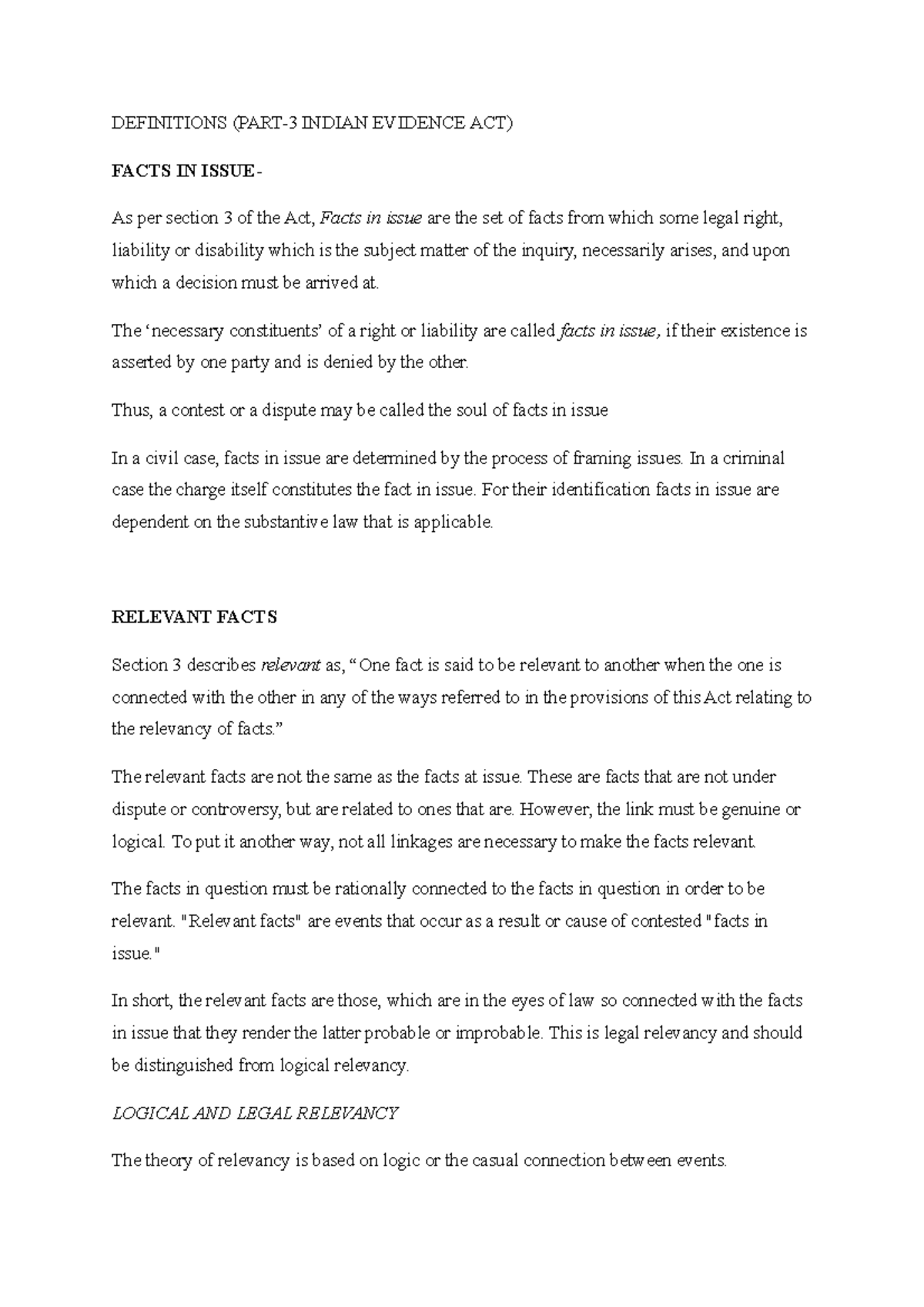 Definitions Part-3 - This document contains short notes on the topic ...