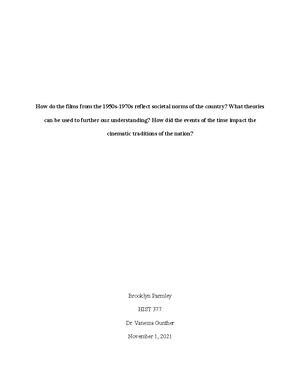 HIST 377 - Assignment #2 - Compare and contrast the treatment of women ...