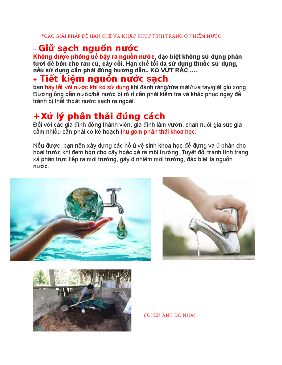 CNMT TT - Please give your document - *CÁC GIẢI PHÁP ĐỂ HẠN CHẾ VÀ KHẮC ...