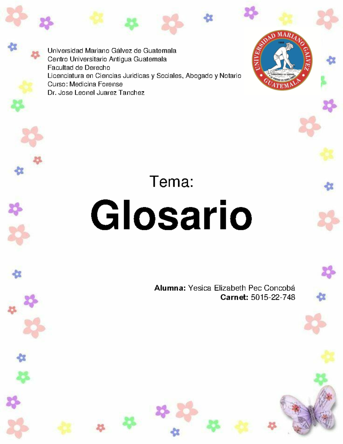 Glosario - glsario - Centro Universitario Antigua Guatemala Facultad de ...