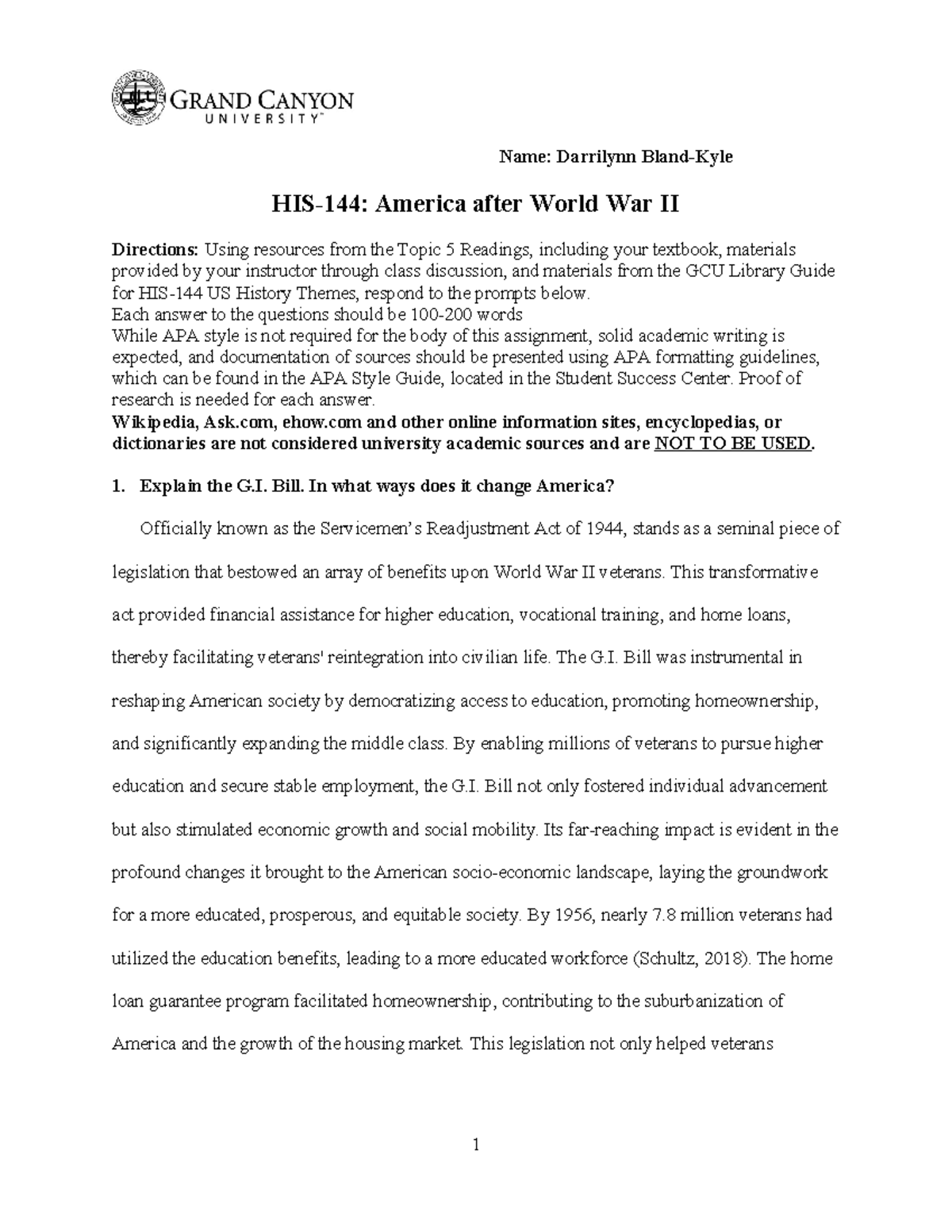 HIS-144-RS-America after WWII Worksheet - Name: Darrilynn Bland-Kyle ...