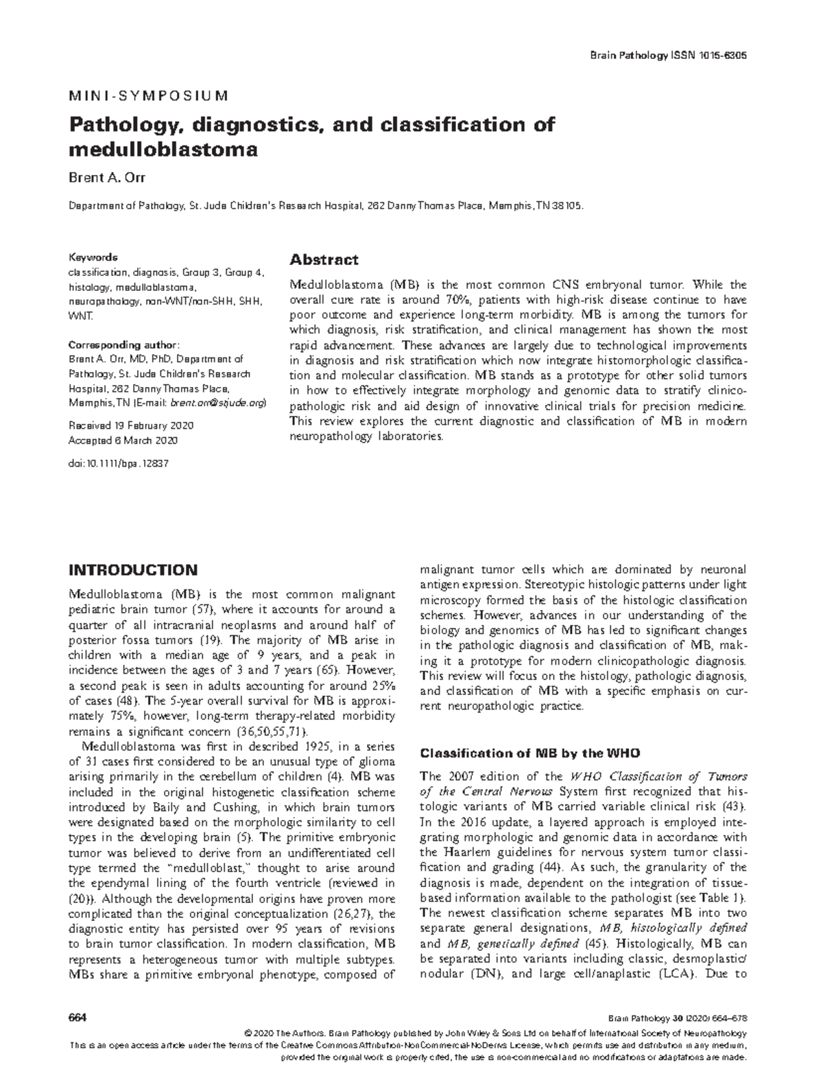 BPA-30-664 - Manejo tumores cerebrales - Brain Pathology ISSN 1015- 664 ...