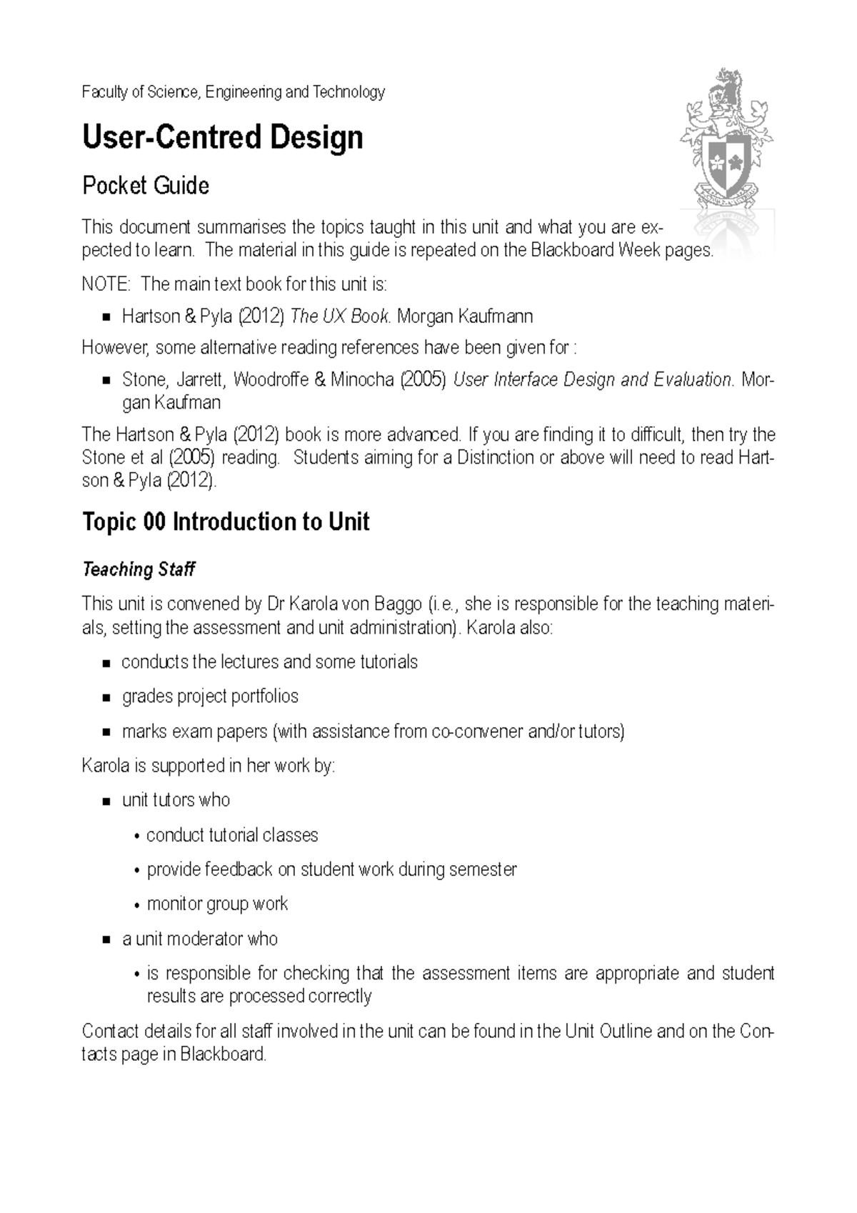 UCD Pocket Guide - Summary User-Centred Design - Faculty of Science ...