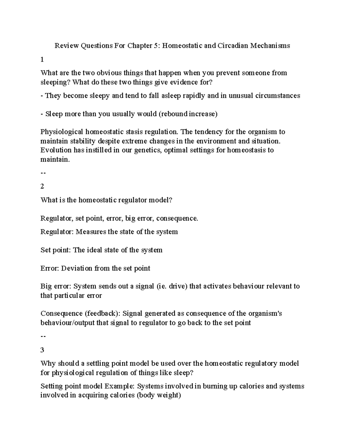 Review Questions For Chapter 5 - PSYO 3264 - Review Questions For ...