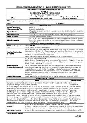 Fiche descriptive projet Boehli - BTS Support à l’action managériale ...