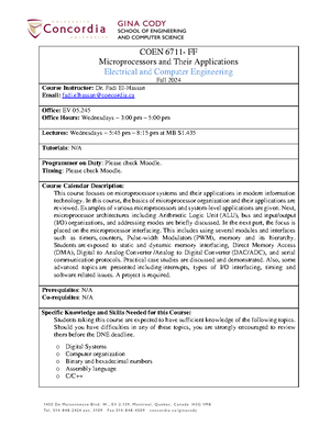COEN 6311-Sample Midterm Questions - F2024 - Name: ID: CONCORDIA ...