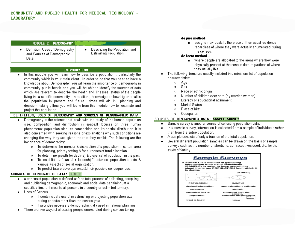 Module 2 CPH Laboratory - Principles of Medical Technology Practice 2 ...