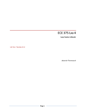 HW 2 Solution Prof. Ben Lee - ECE 375 Computer Organization and Assembly Language Programming ...