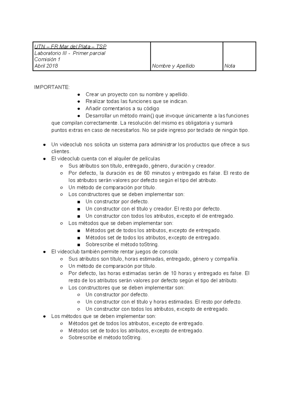 1er parcial Laboratorio 3 COM 1 Version 2021 No resuelto Profesor ...