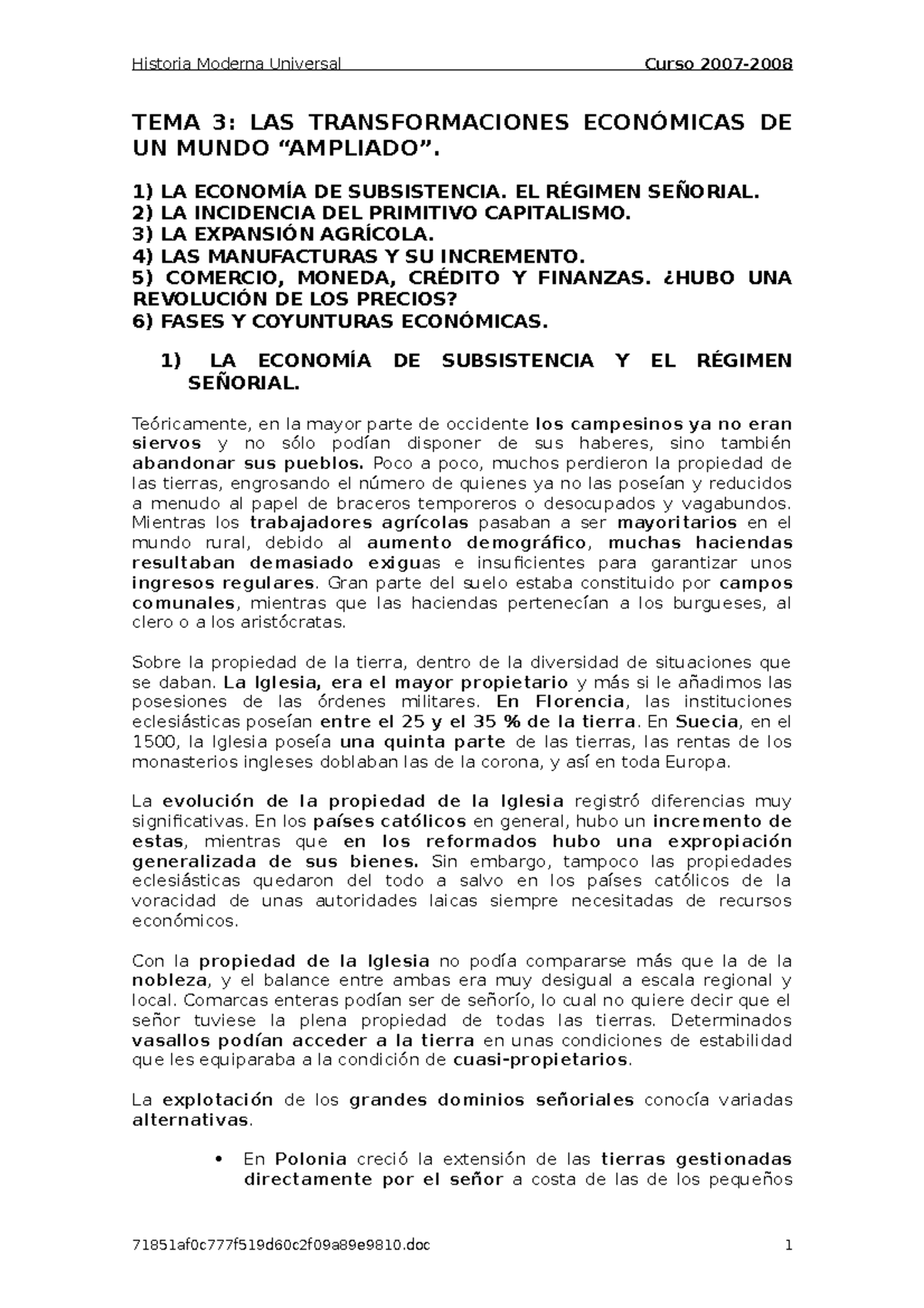 TEMA 3 LAS Transformaciones ECON‡ Micas EN UN Mundo Ampliado - Historia Moderna Universal Curso ...