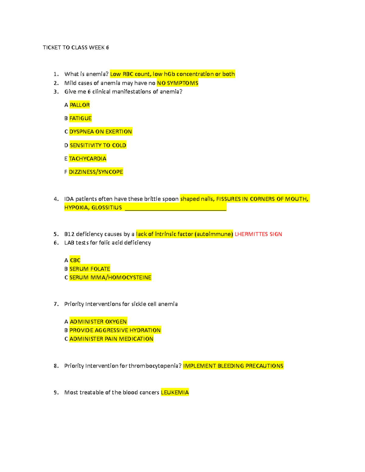 Finishedttcweek 6 - ttc practice - TICKET TO CLASS WEEK 6 What is ...
