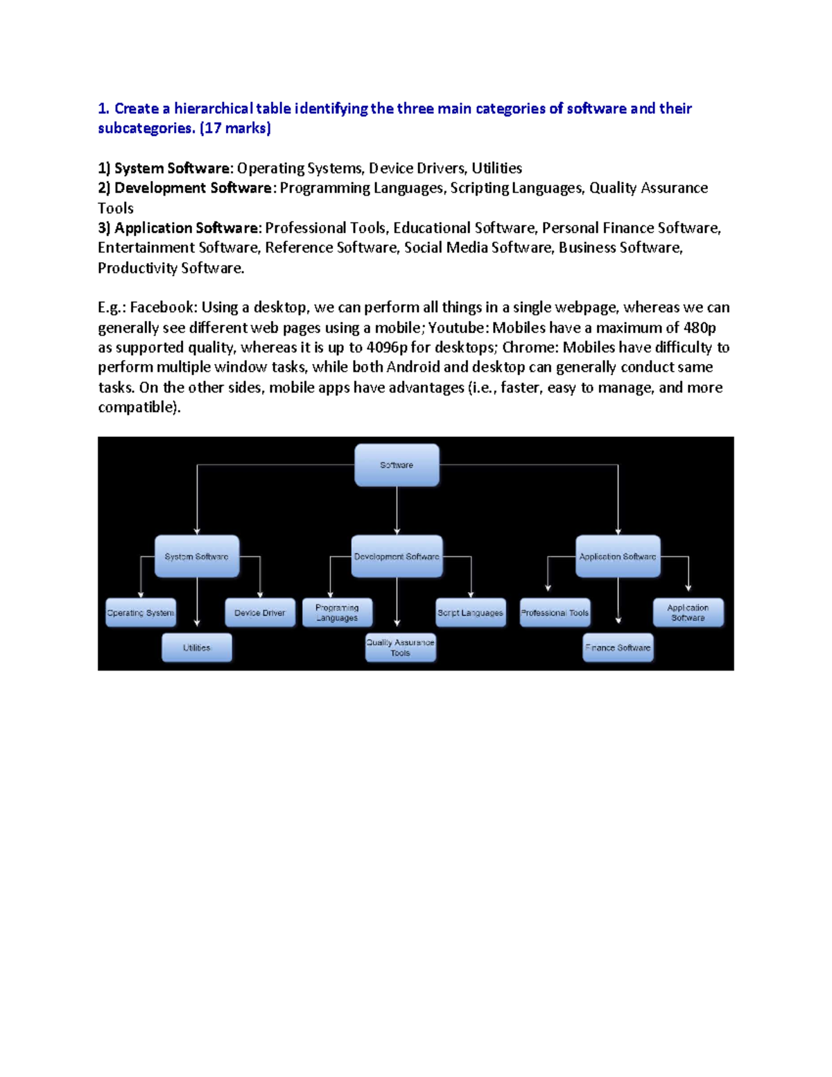 Assignment 3 - 1. Create a hierarchical table identifying the three ...