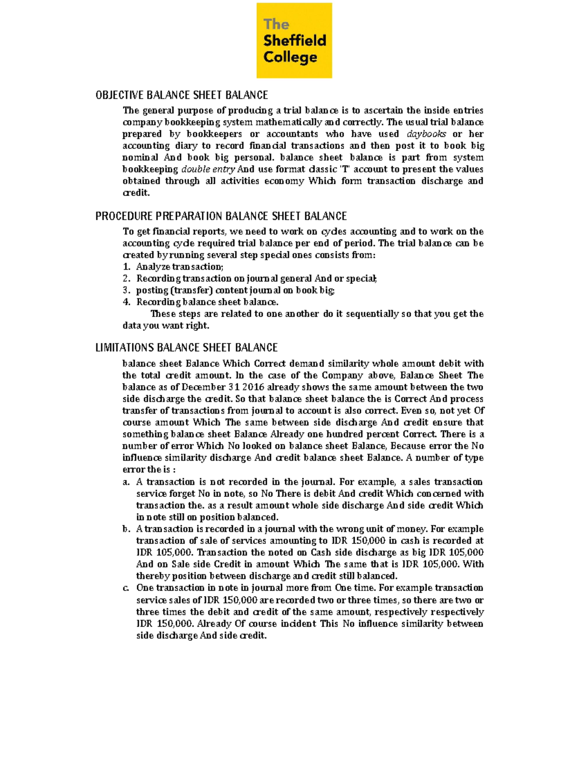 Student Notes In The Sheffield College- accounting-41 - OBJECTIVE ...