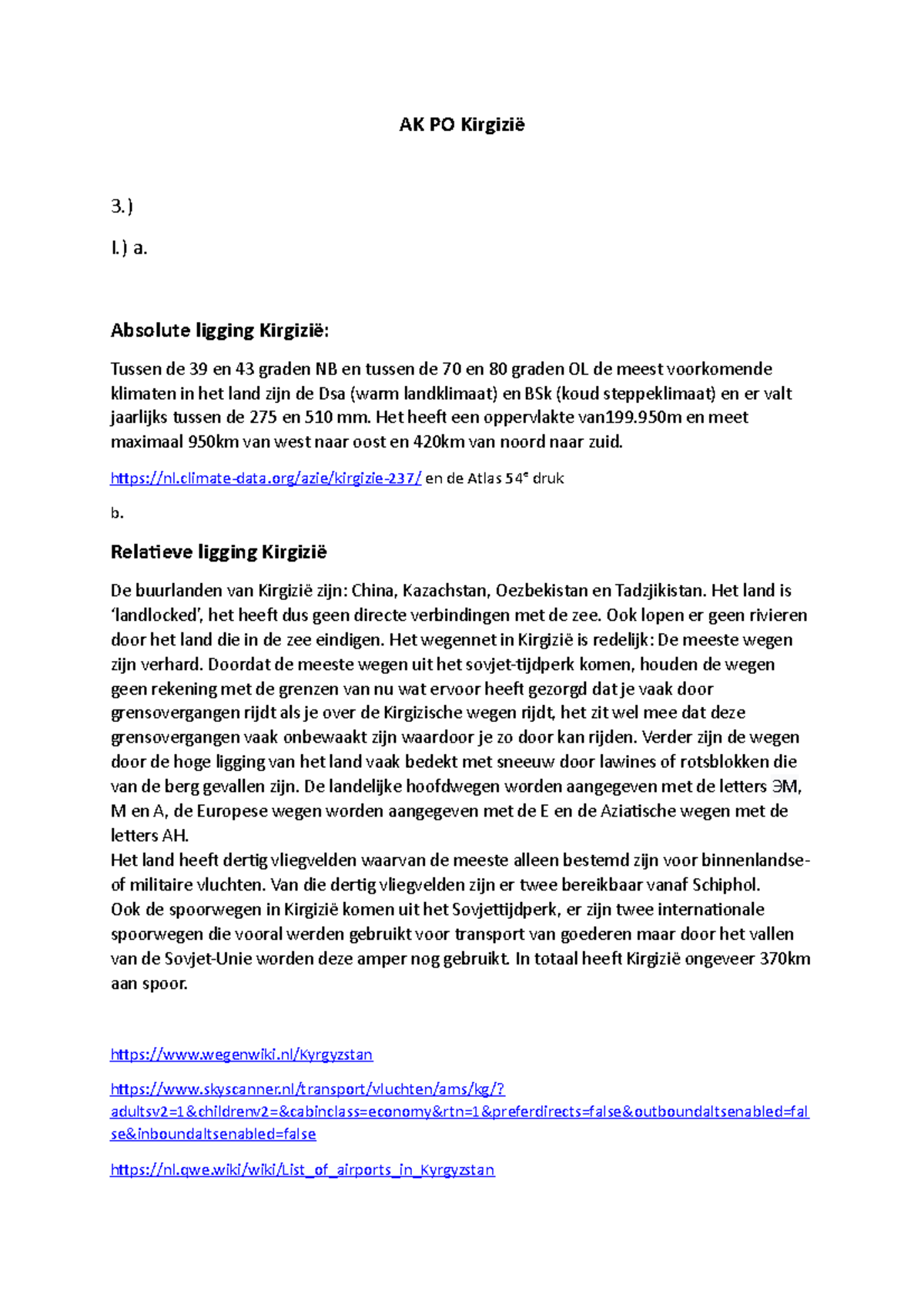 AK PO Kirgizië Tom Verhagen - AK PO Kirgizië 3.) I.) a. Absolute ...