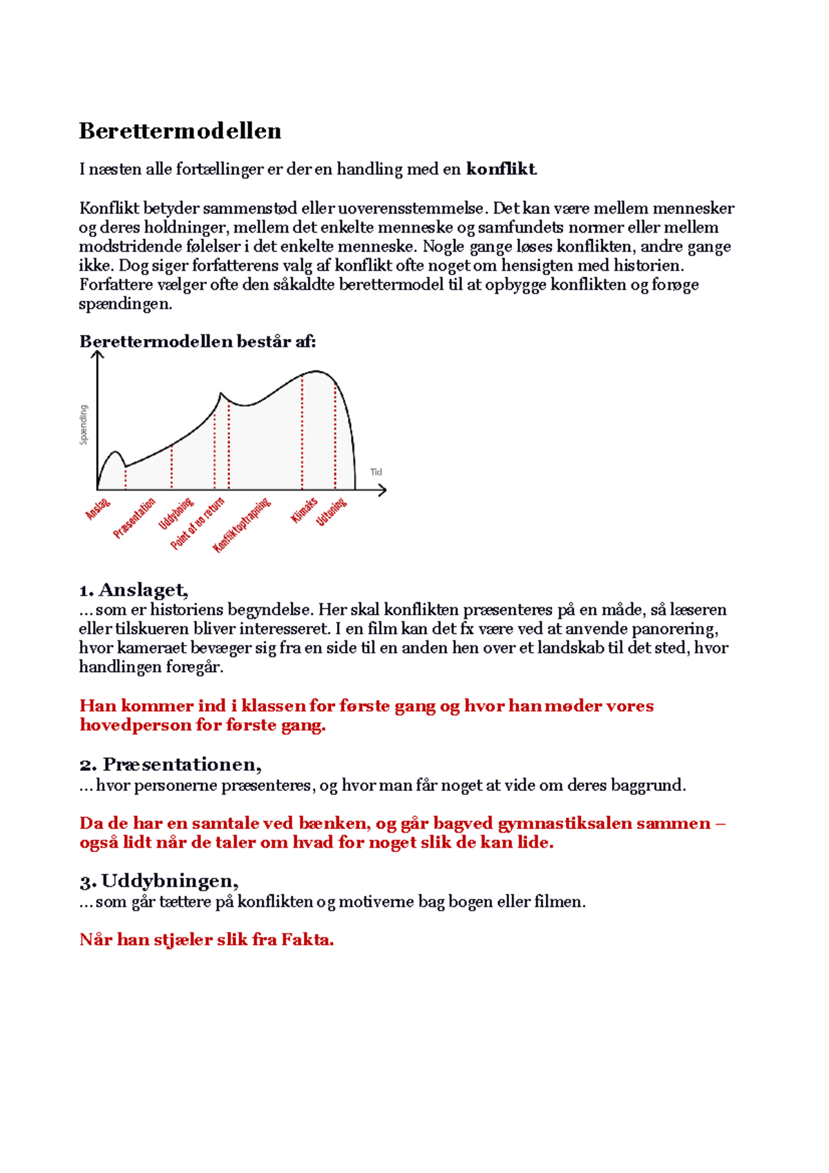 Berettermodellen "slik" - Berettermodellen I næsten alle fortællinger ...