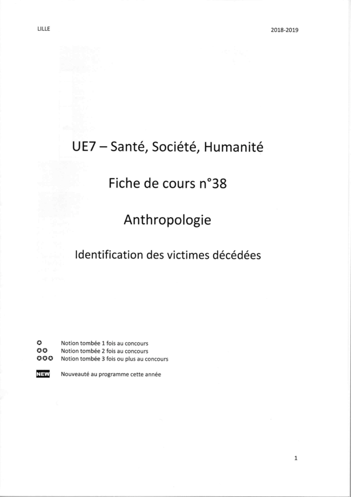 FC38 identification des victimes décédées - Histoire des sciences - Studocu