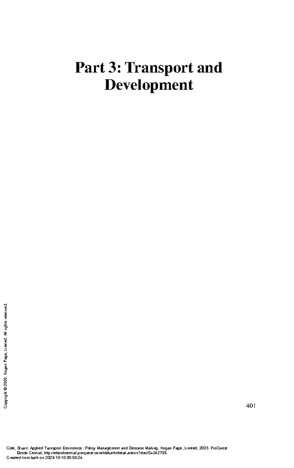 Applied Transport Economics Policy Management and - Part 3: Transport ...