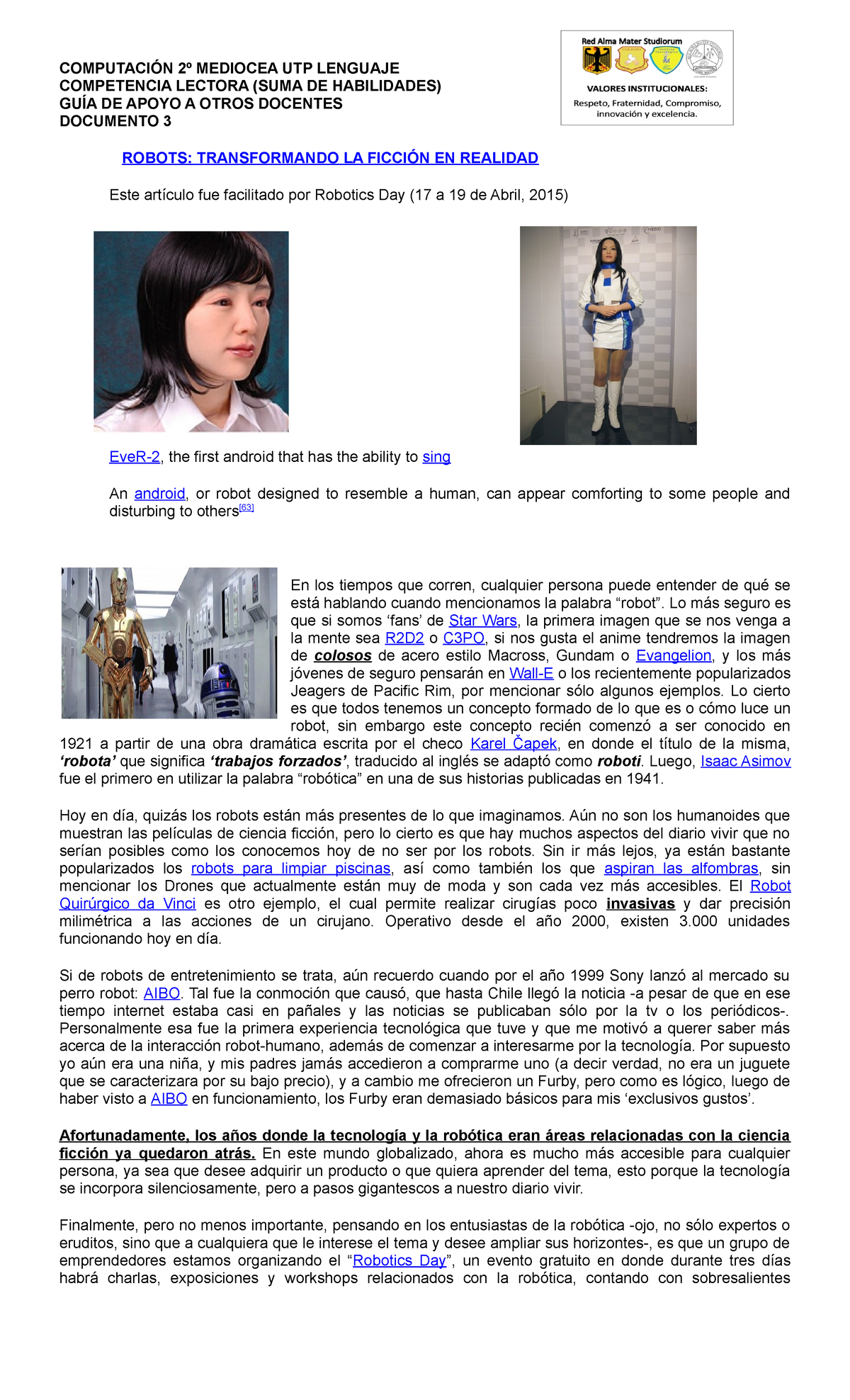 Comprensión Lectora Computación GUÍA 3 - COMPUTACIÓN 2º MEDIOCEA UTP LENGUAJE COMPETENCIA ...