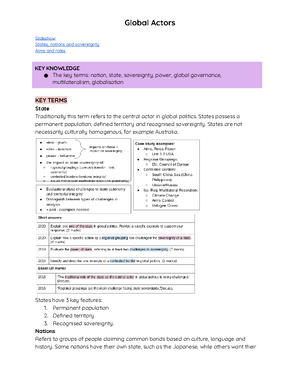 Unit 3 and 4 Global Politics FULL Notes - U nit 3 & 4 Global Politics ...