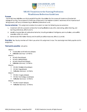 NR103 Final Project Guidelines BSN-OL MAY22 - NR103 Transition to the Nursing Profession Final ...