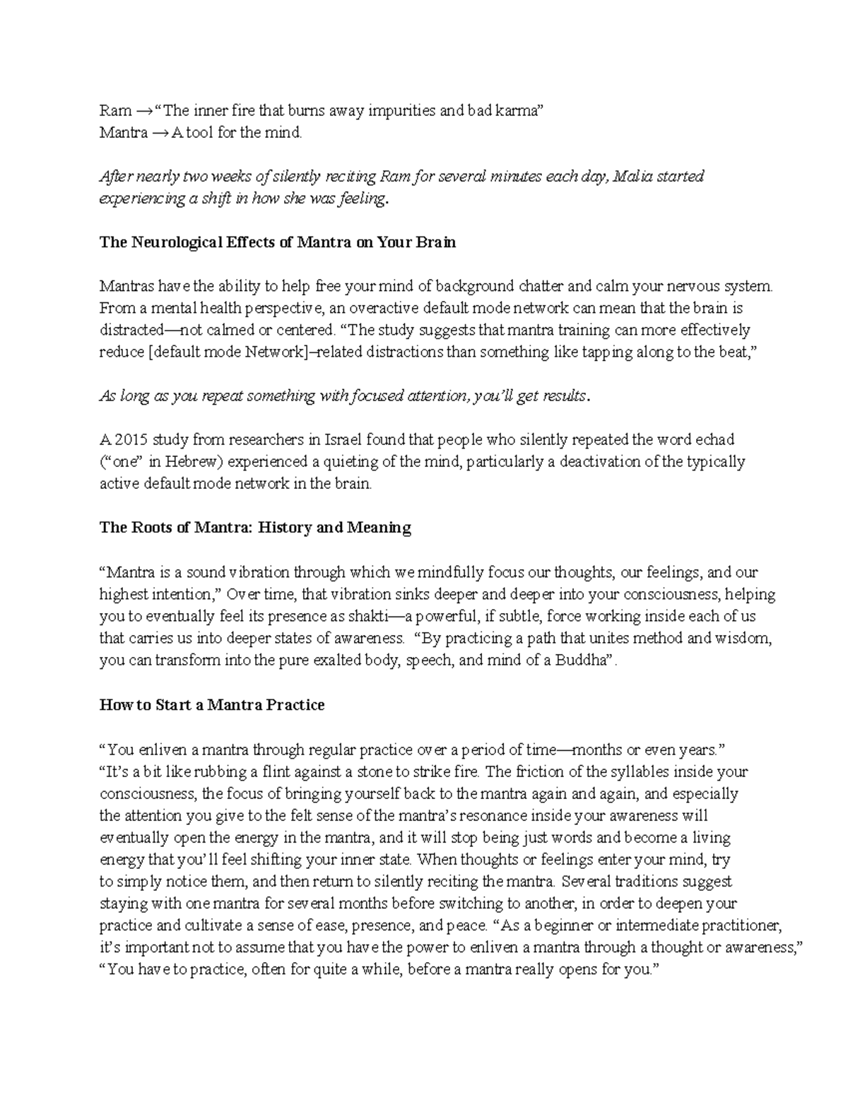 The Science Behind Finding Your Mantra—And How to Practice It Daily ...