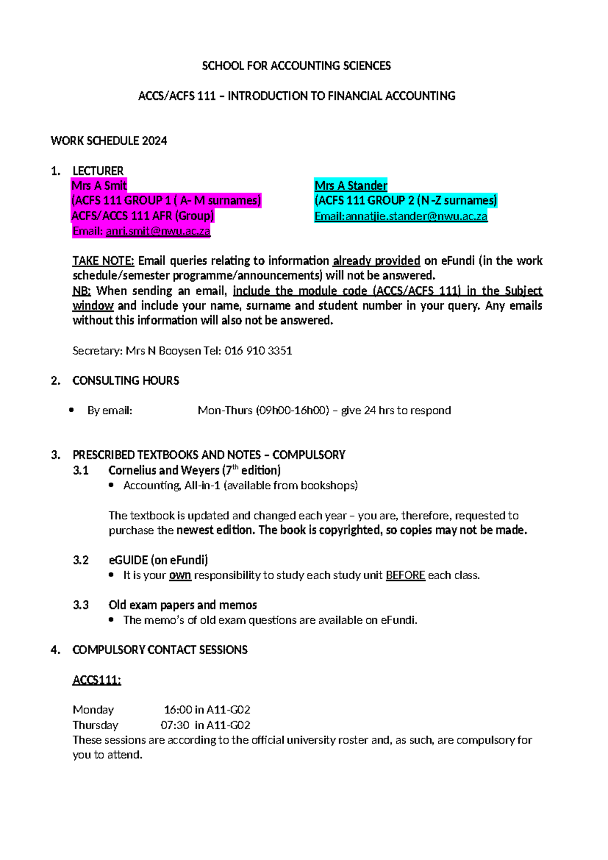 2024+ACCS+111+Student+information-2 - SCHOOL FOR ACCOUNTING SCIENCES ...