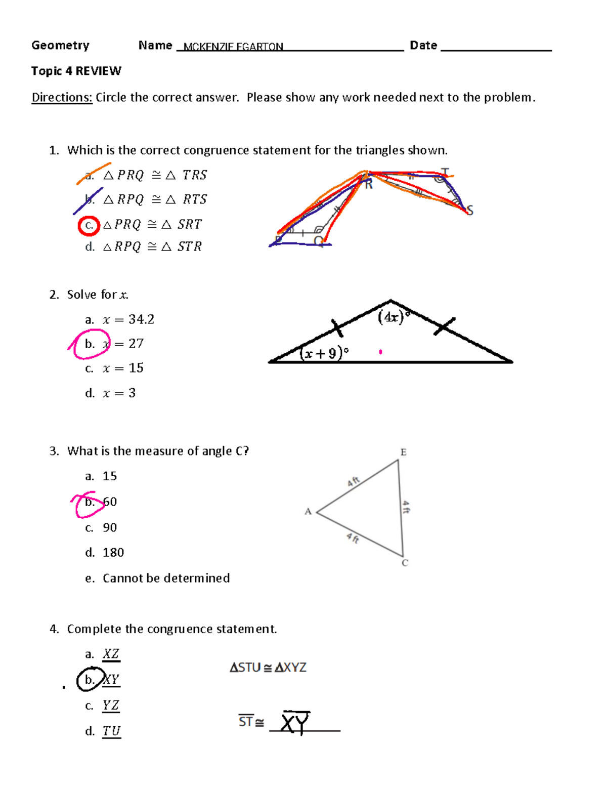 - Study Guidec fcfcf - Geometry Name ...