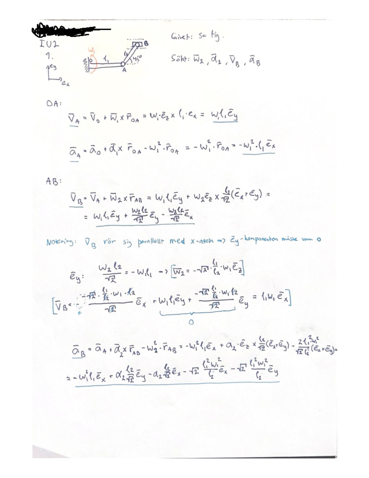 IU2 - Inlämning 2 Mek2 - SG1140 - Studocu