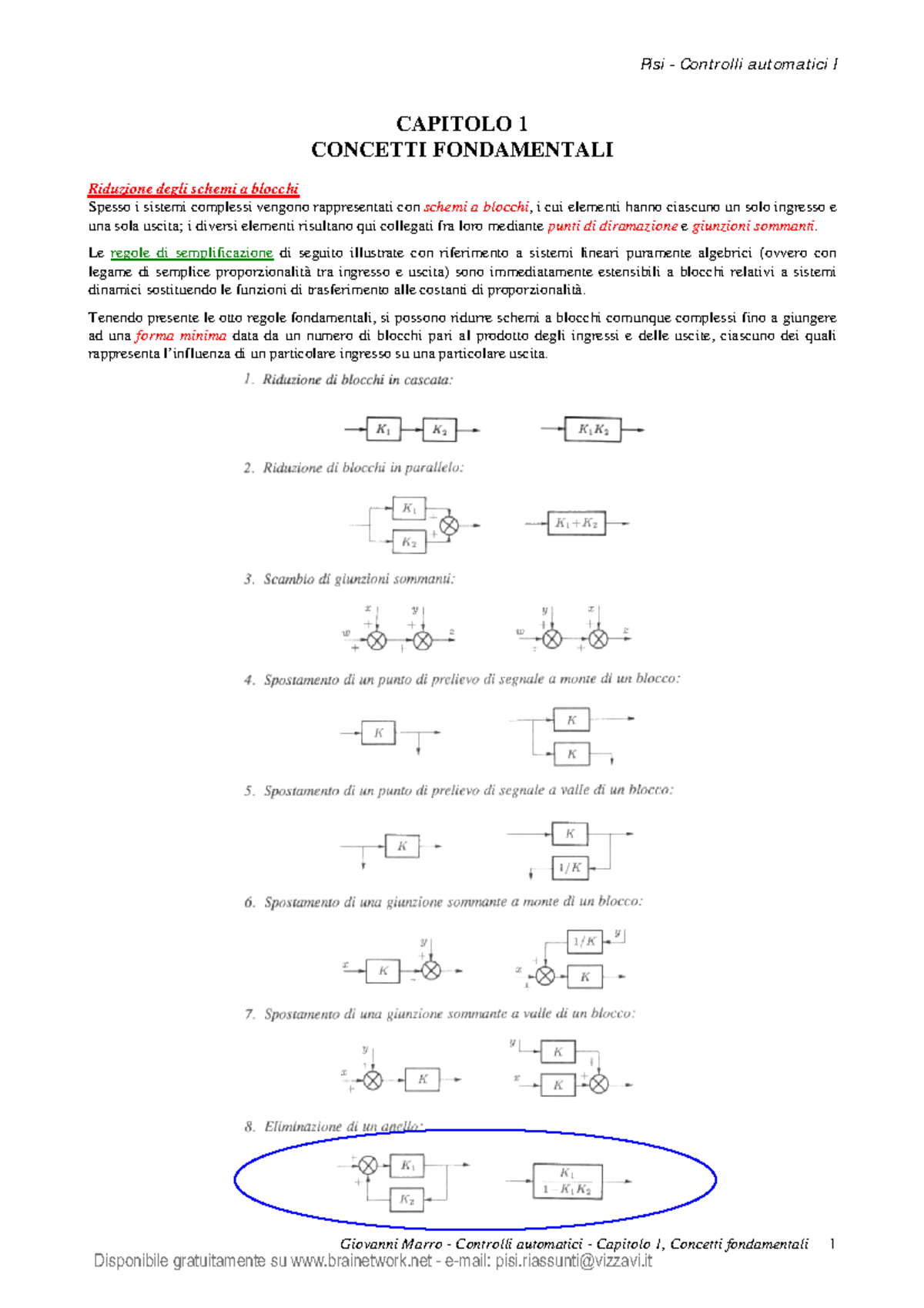 Dispense di Controlli Automatici - Giovanni Marro - Controlli ...