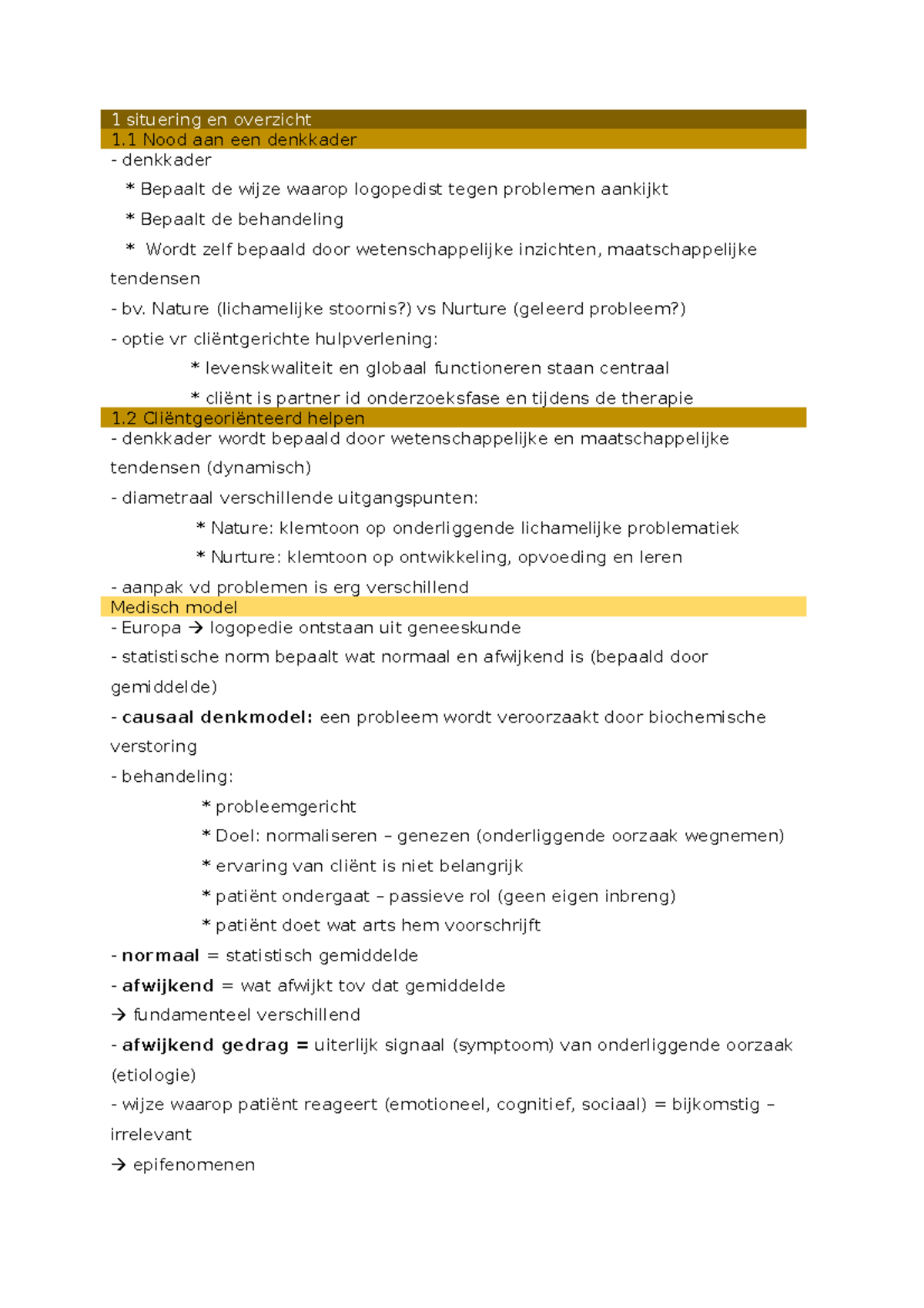Methodieken H1 - Hoofdstuk 1 samengevat - 1 situering en overzicht 1 ...