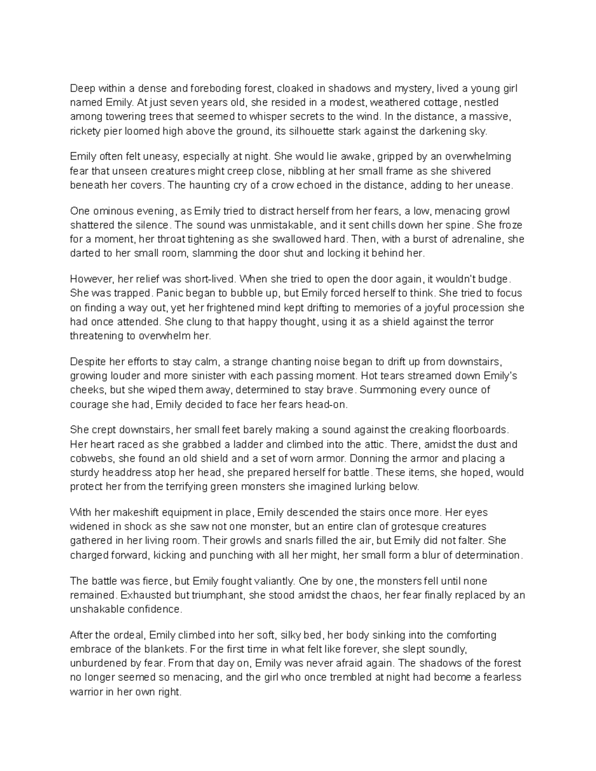 Untitled document - A thrilling tale. - Deep within a dense and ...