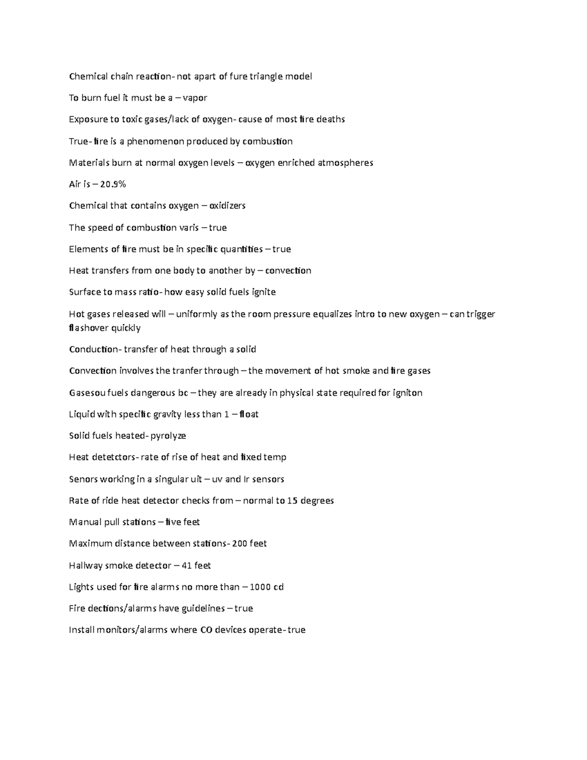 Fire protection study guide - Chemical chain reaction- not apart of ...