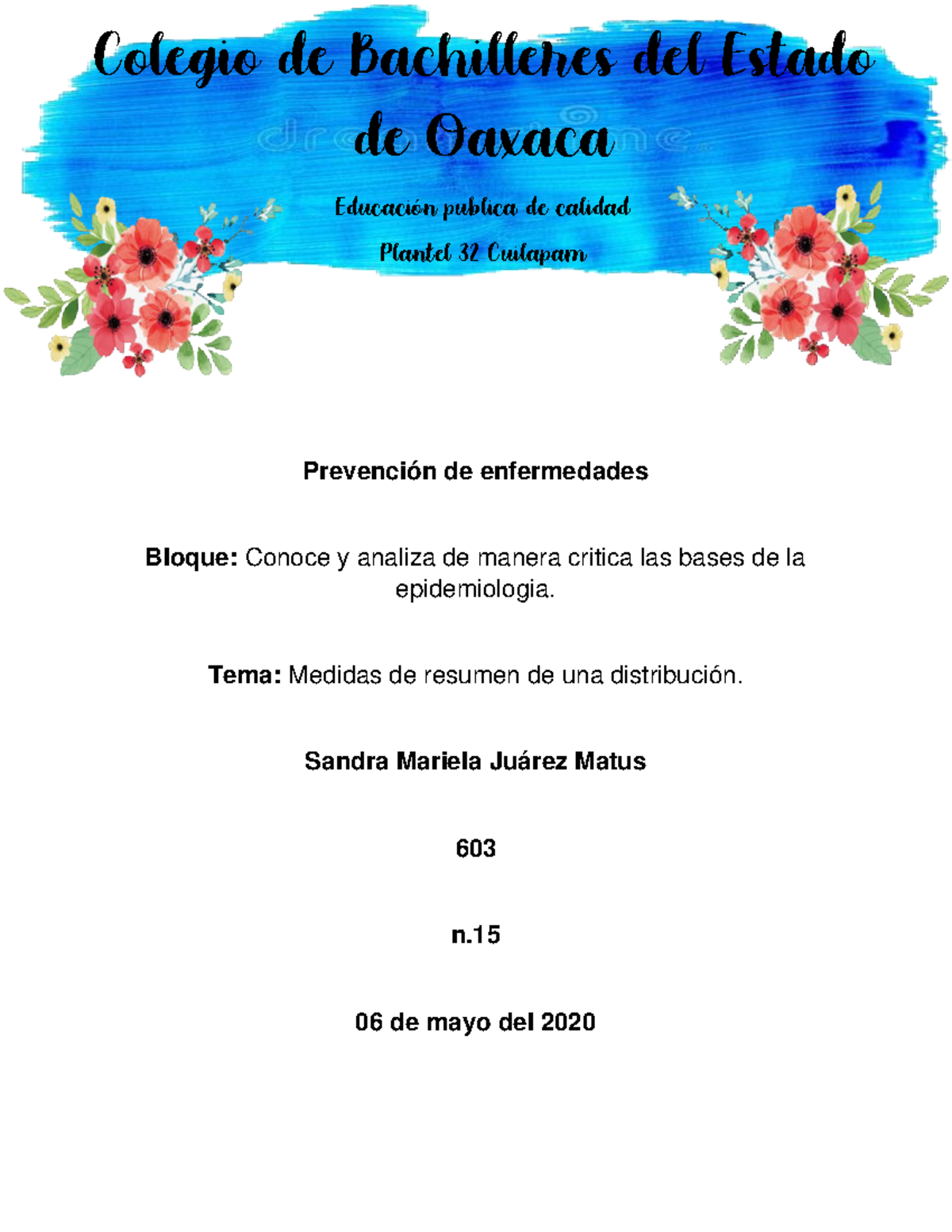 Medidas de resumen de una distribución. - Warning: TT: undefined function: 32 Prevención de ...