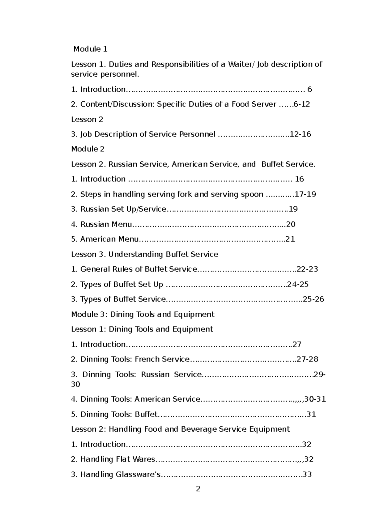 BOOK- Report FBS - Module 1 Lesson 1. Duties and Responsibilities of a ...