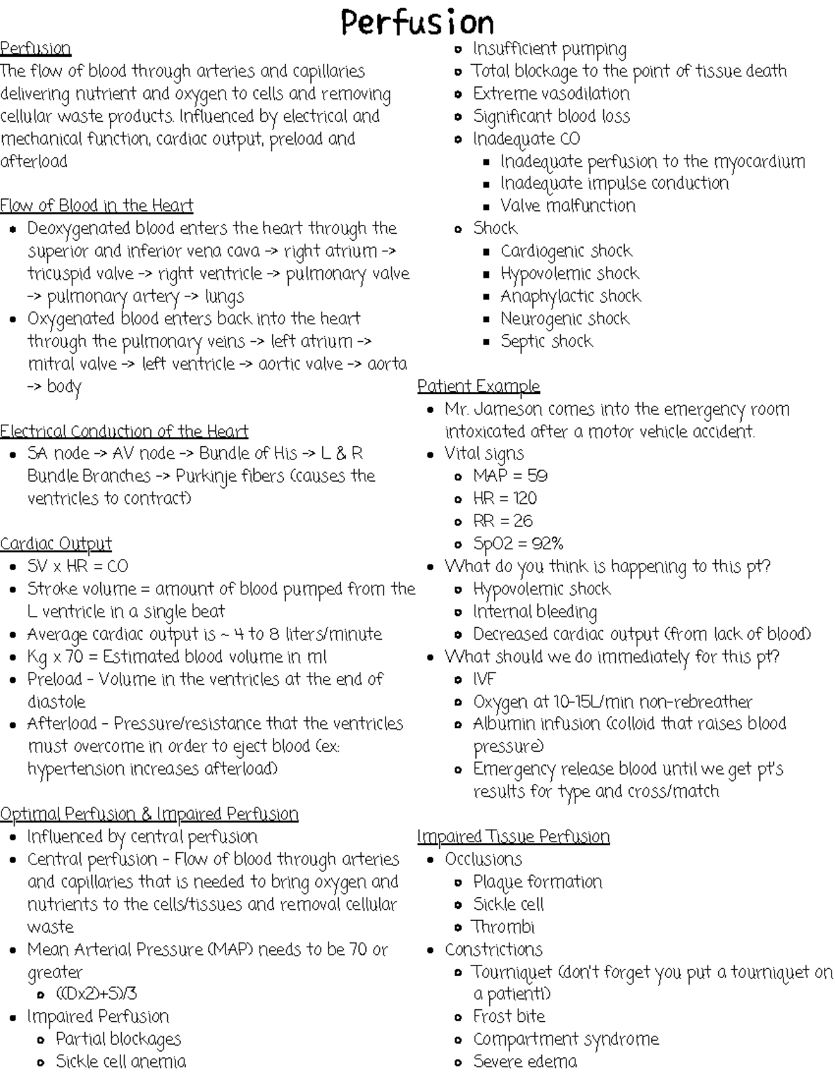 Perfusion - Practice - Deoxygenated blood enters the heart through the ...