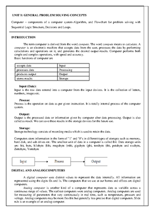 UNIT - 2 - Introduction- C Structure- syntax and constructs of ANSI C ...