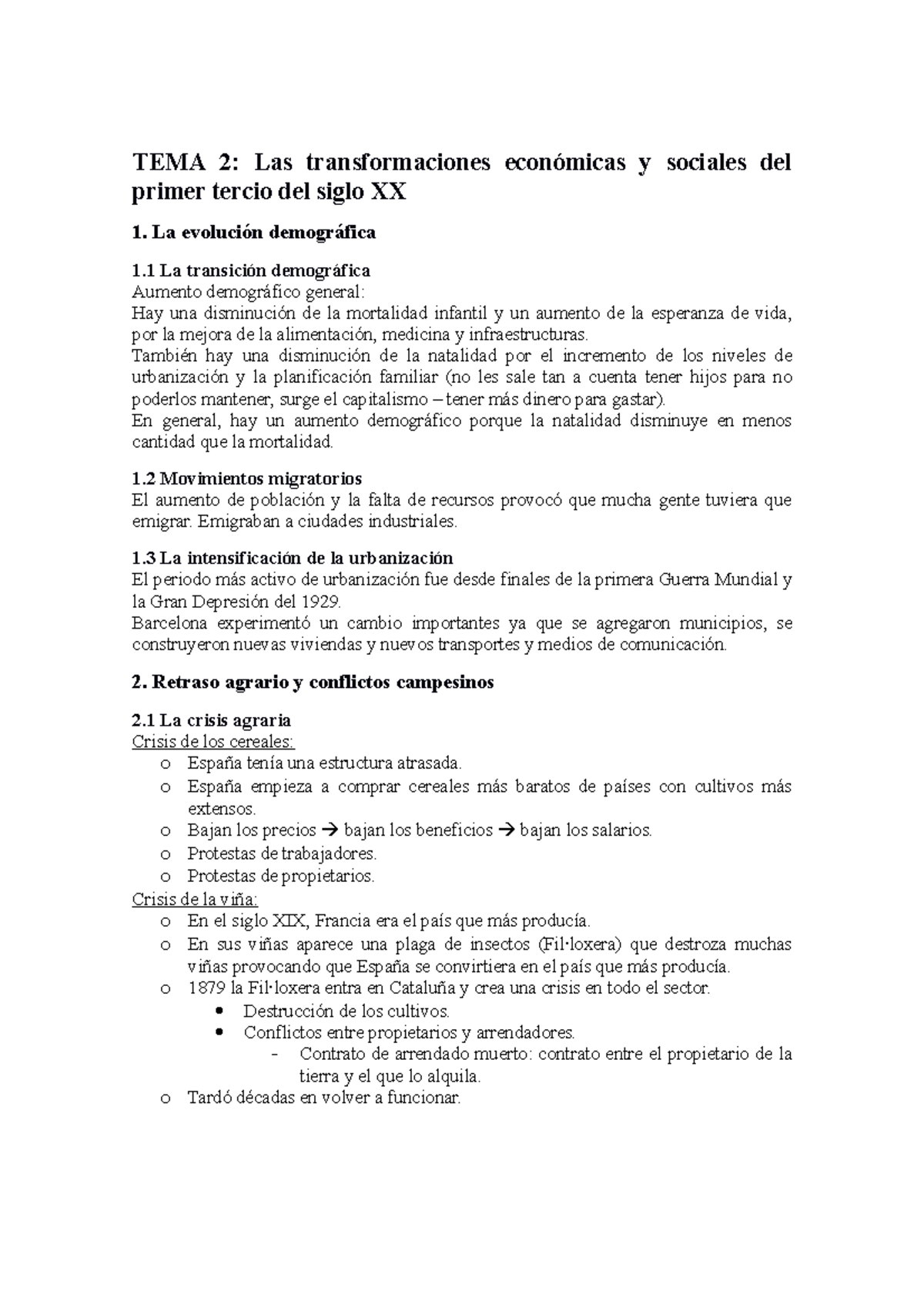 TEMA 2 Historia - La Salle Girona - Ramón - TEMA 2: Las transformaciones económicas y sociales ...
