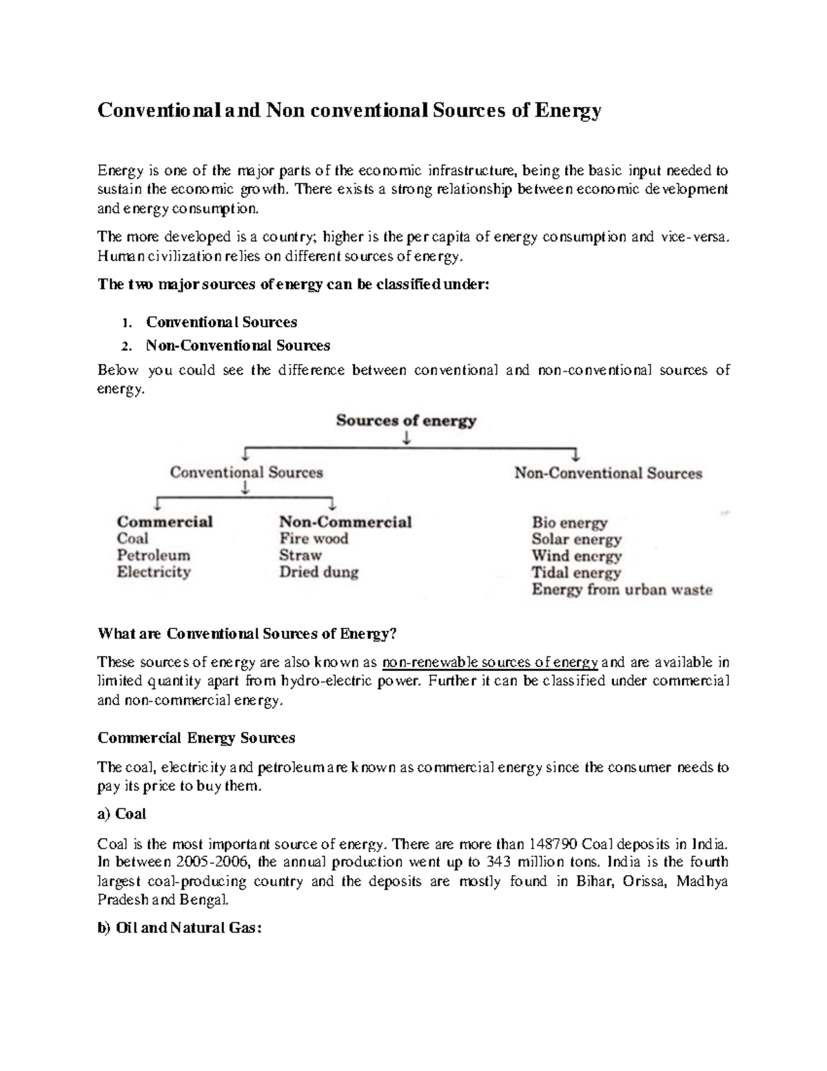 Conventional Sources - There exists a strong relationship between ...