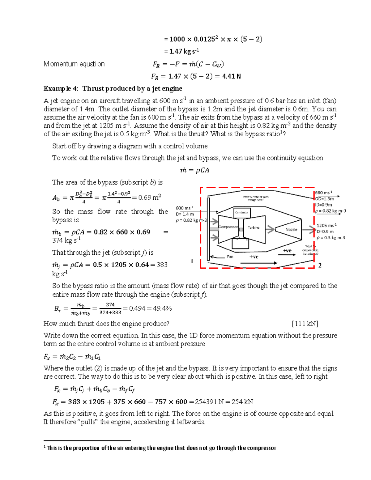 3a Force momentum-6 - Lecture notes 3 - = 1000 × 0. 0125 2 ×𝜋𝜋×( 5 − 2 ...