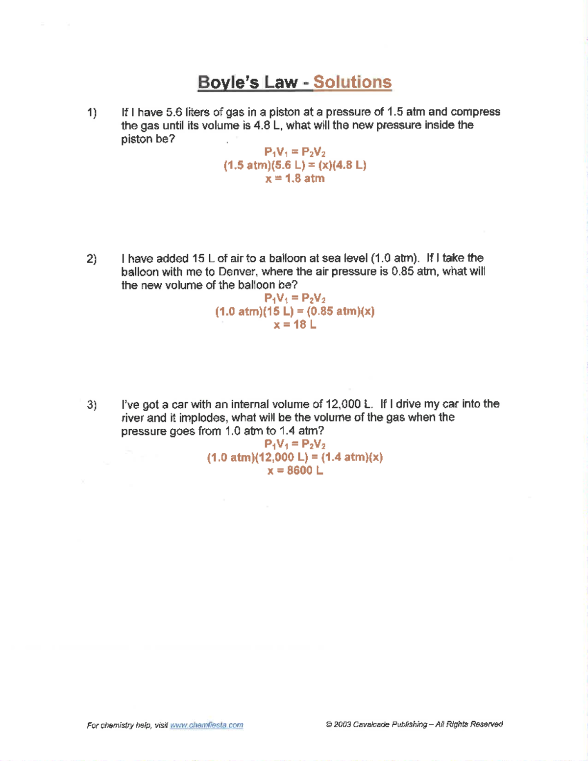 3 - boyle's law key - quiz for chemistry - Civil Engineering - Studocu