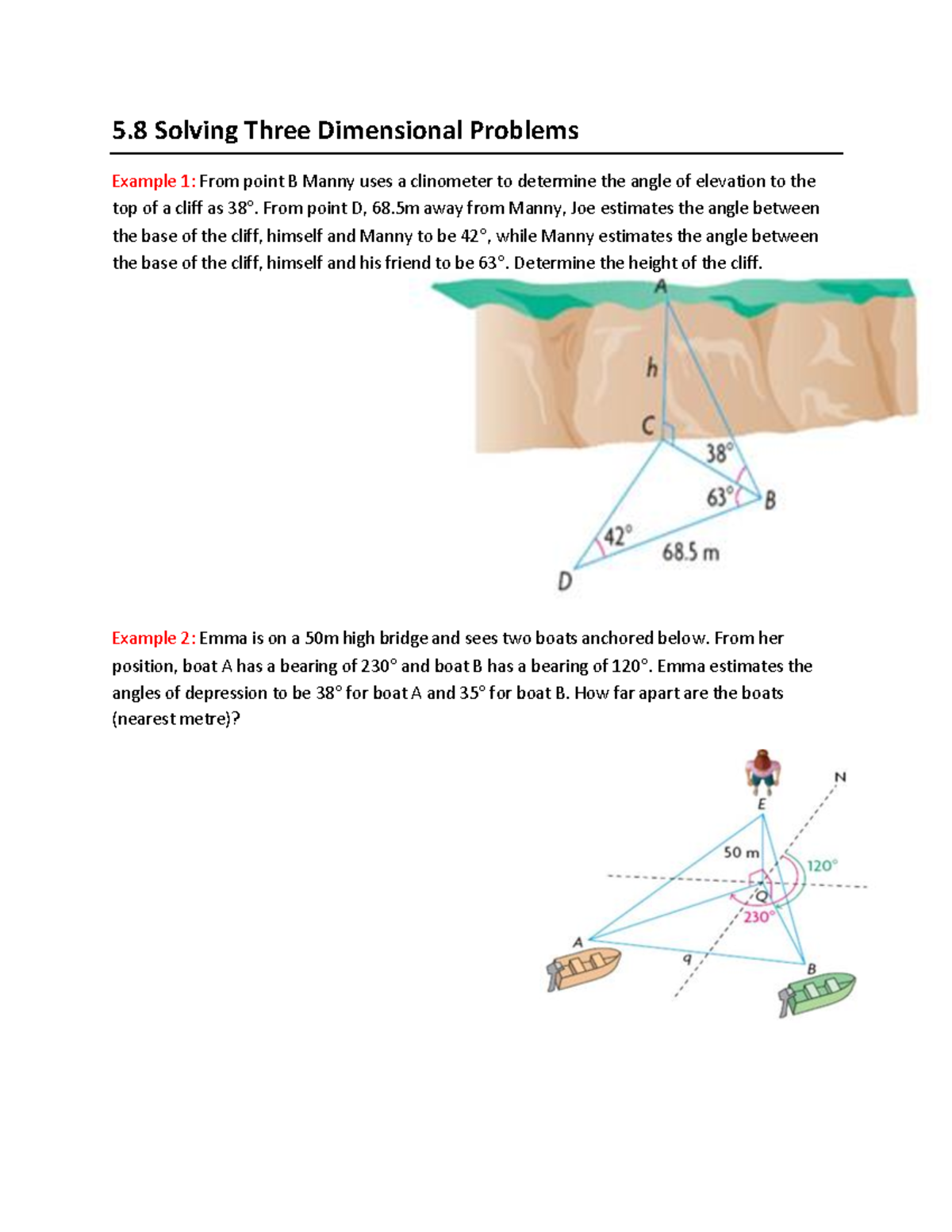 5.8 Solving Three Dimensional Problems - 5 Solving Three Dimensional Problems Example 1: From ...