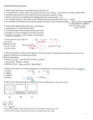 Chemistry 1010- Exam #2 Study Guide - Studocu
